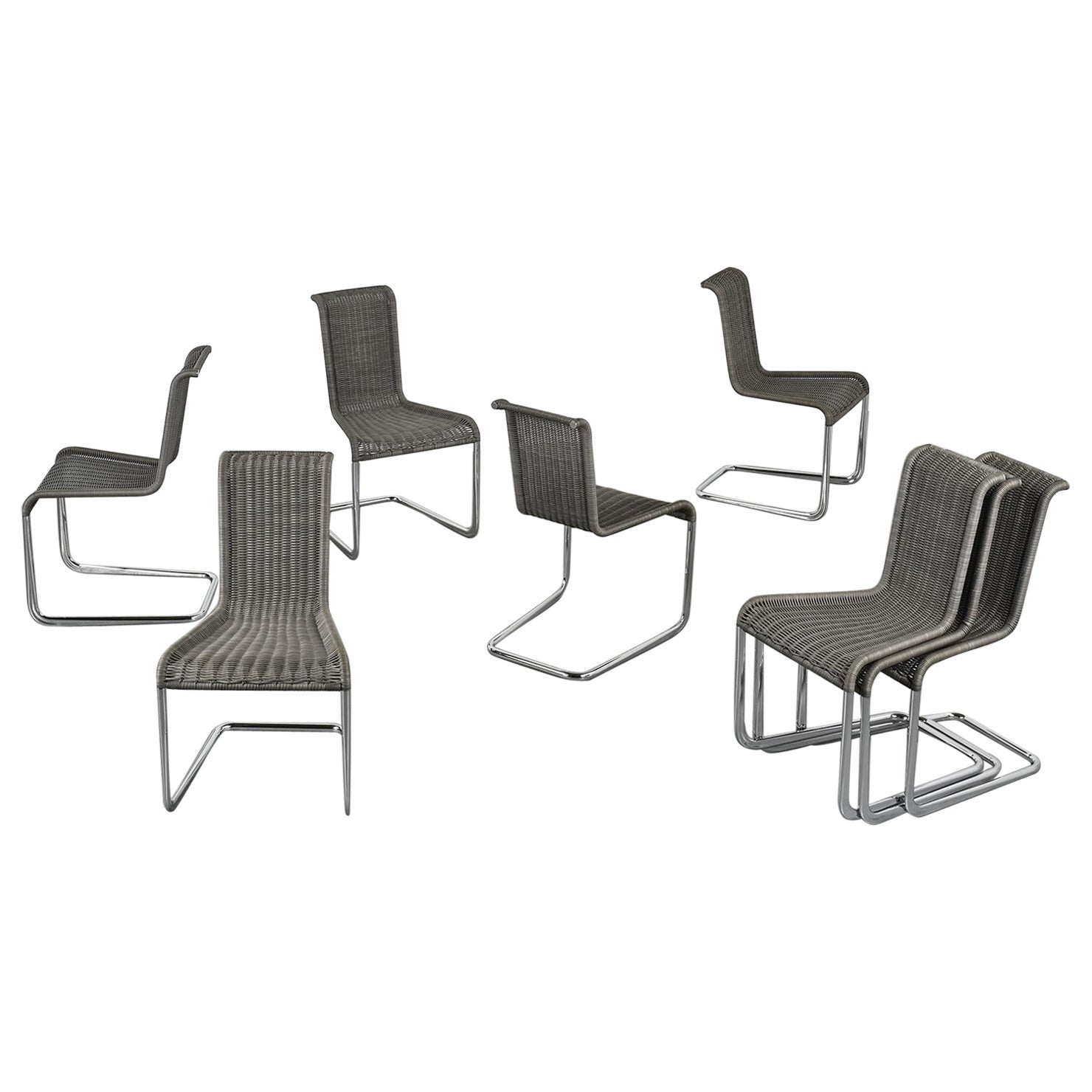 Large set of 8 B20 chairs, Tecta circa 1980 For Sale at 1stDibs