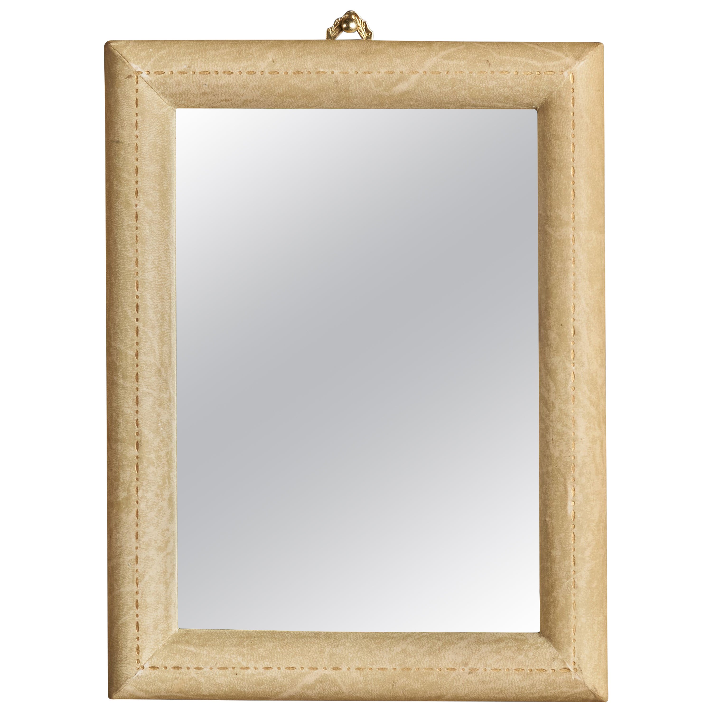 Italian Designer, Wall Mirror, Parchment Paper, Italy, 1940s For Sale ...