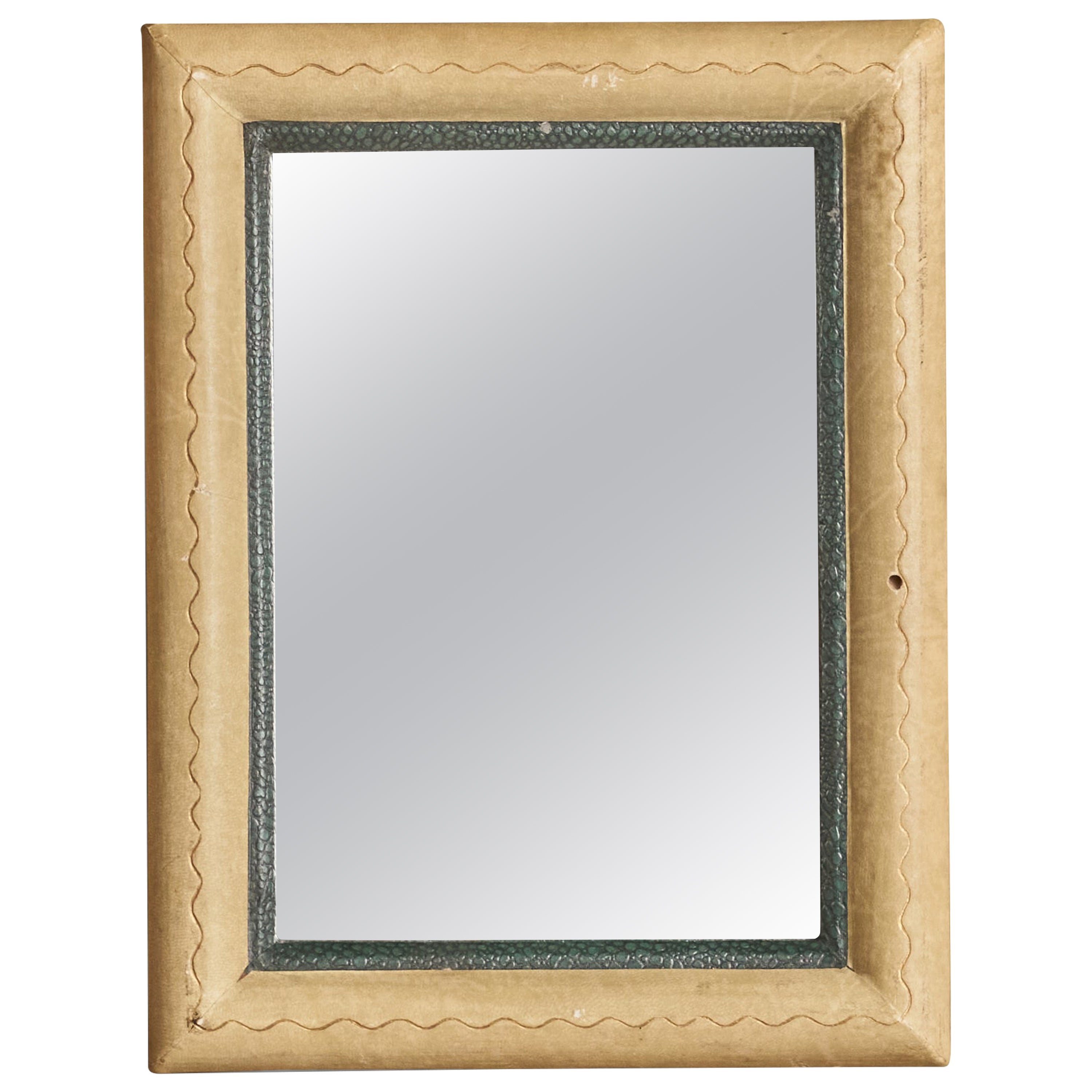 Italian Designer, Wall Mirror, Parchment Paper, Italy, 1940s For Sale ...