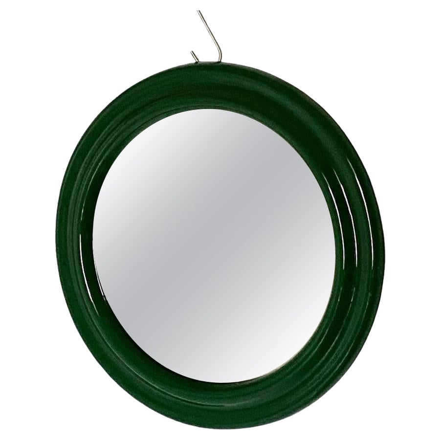 Specchio vintage rotondo in ceramica nello stile di Artemide, Italia ...