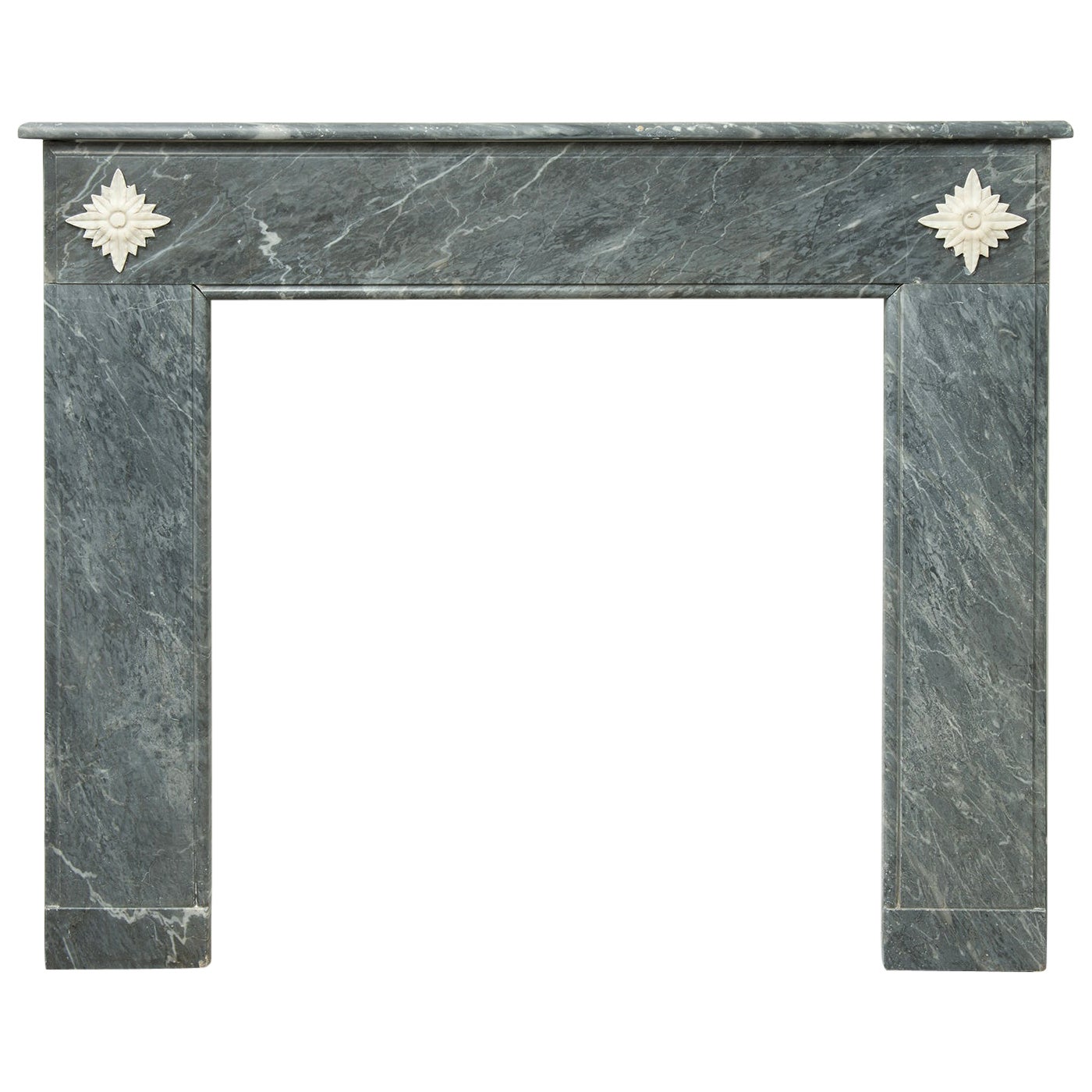 Little Grey Marble Louis XVI Fireplace Mantel For Sale at 1stDibs