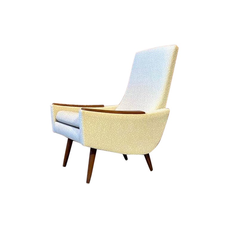 1960s Canadian Teak High Back Lounge Chair For Sale at 1stDibs