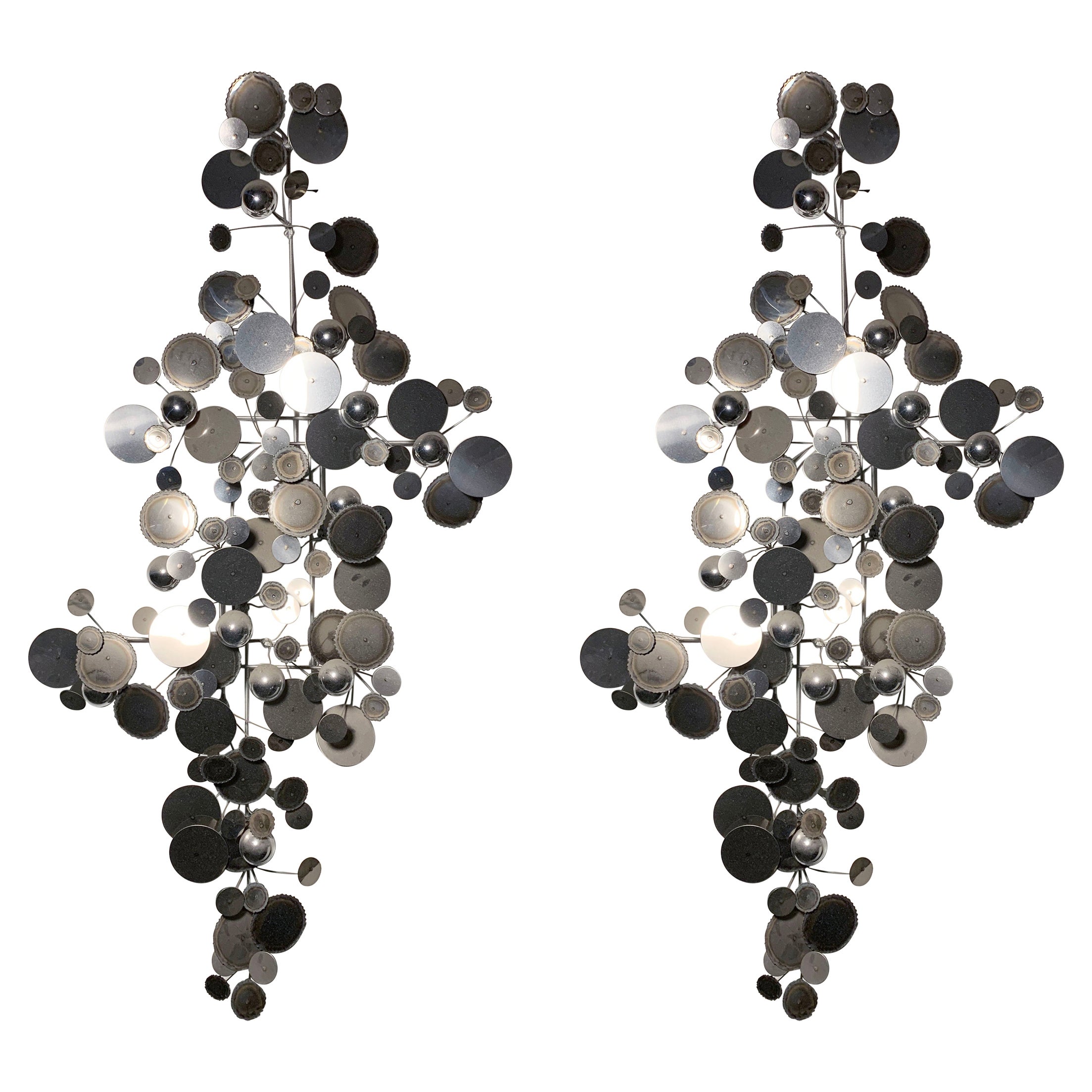 Curtis Jere Signed Raindrops Wall Sculpture - Matching Pair Available ...