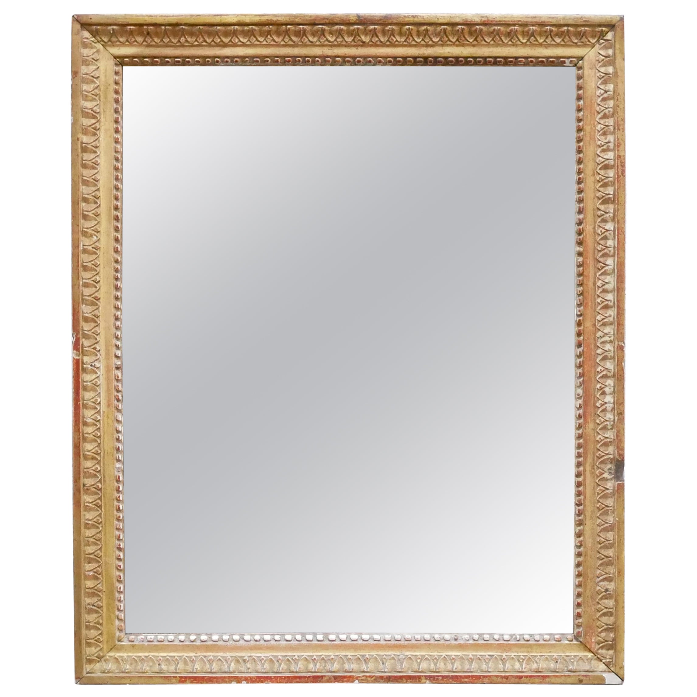 Antique gilded wood mirror 70cm x 52cm For Sale at 1stDibs