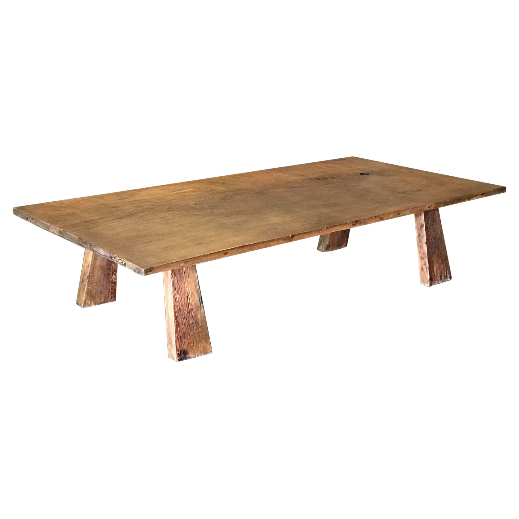 Rustic One Wide Board Coffee Table For Sale at 1stDibs