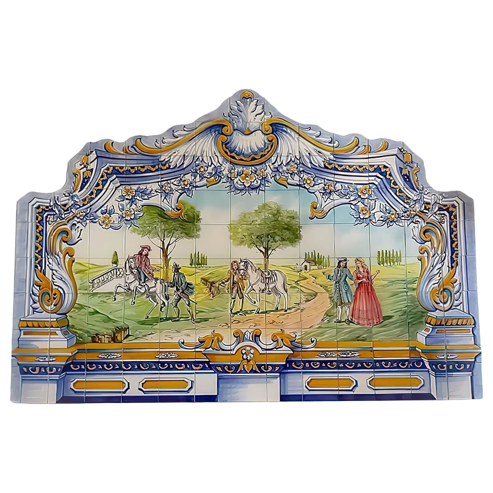Azulejos Portuguese Tiles "Countryside Scenery" Hand Painted and Signed ...