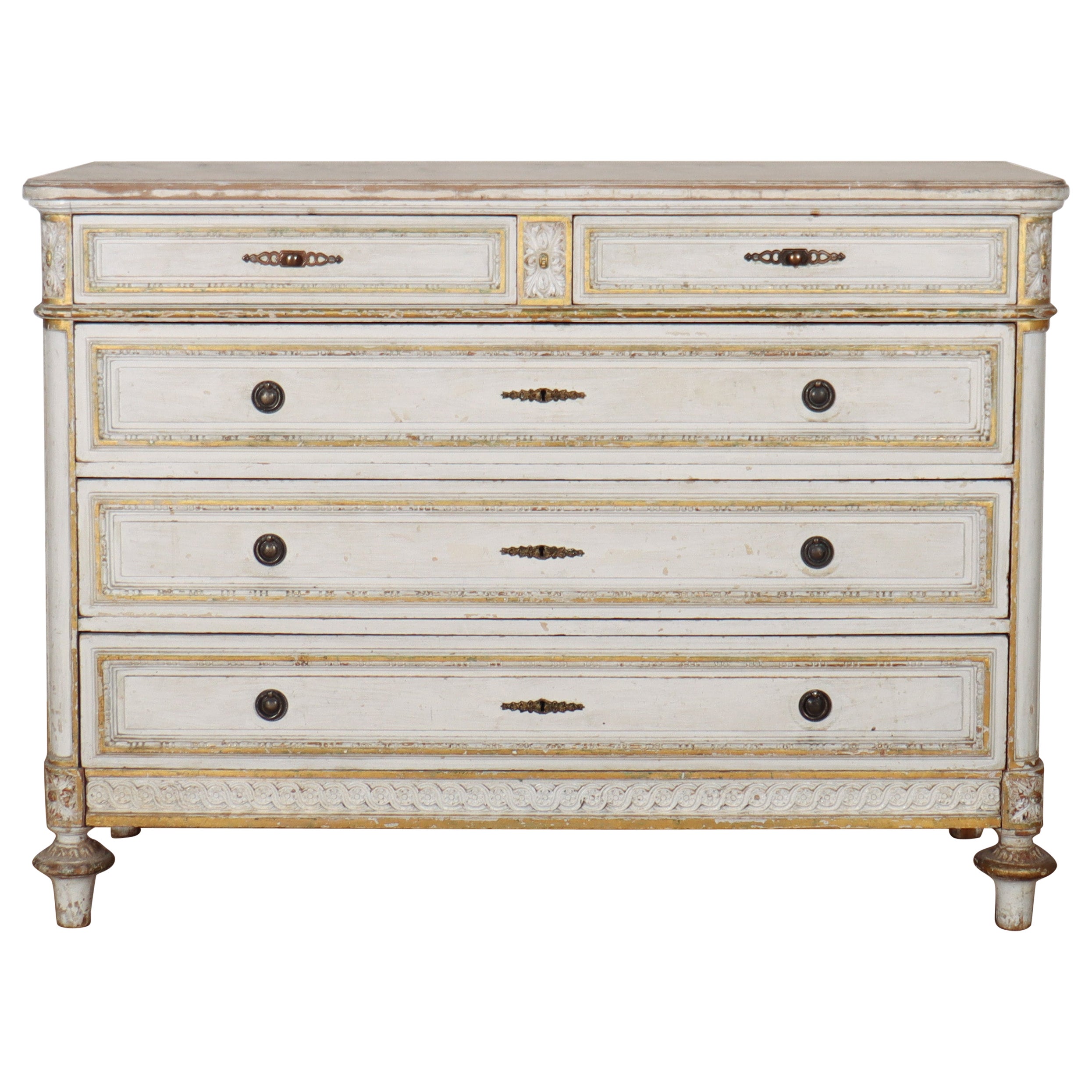 Painted French Commode For Sale at 1stDibs