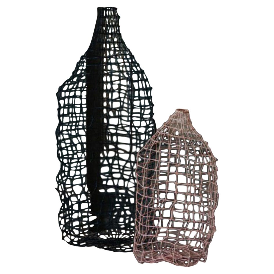 Set Of 2 Paper Thread Bottles by Mylene Niedzialkowski For Sale at 1stDibs