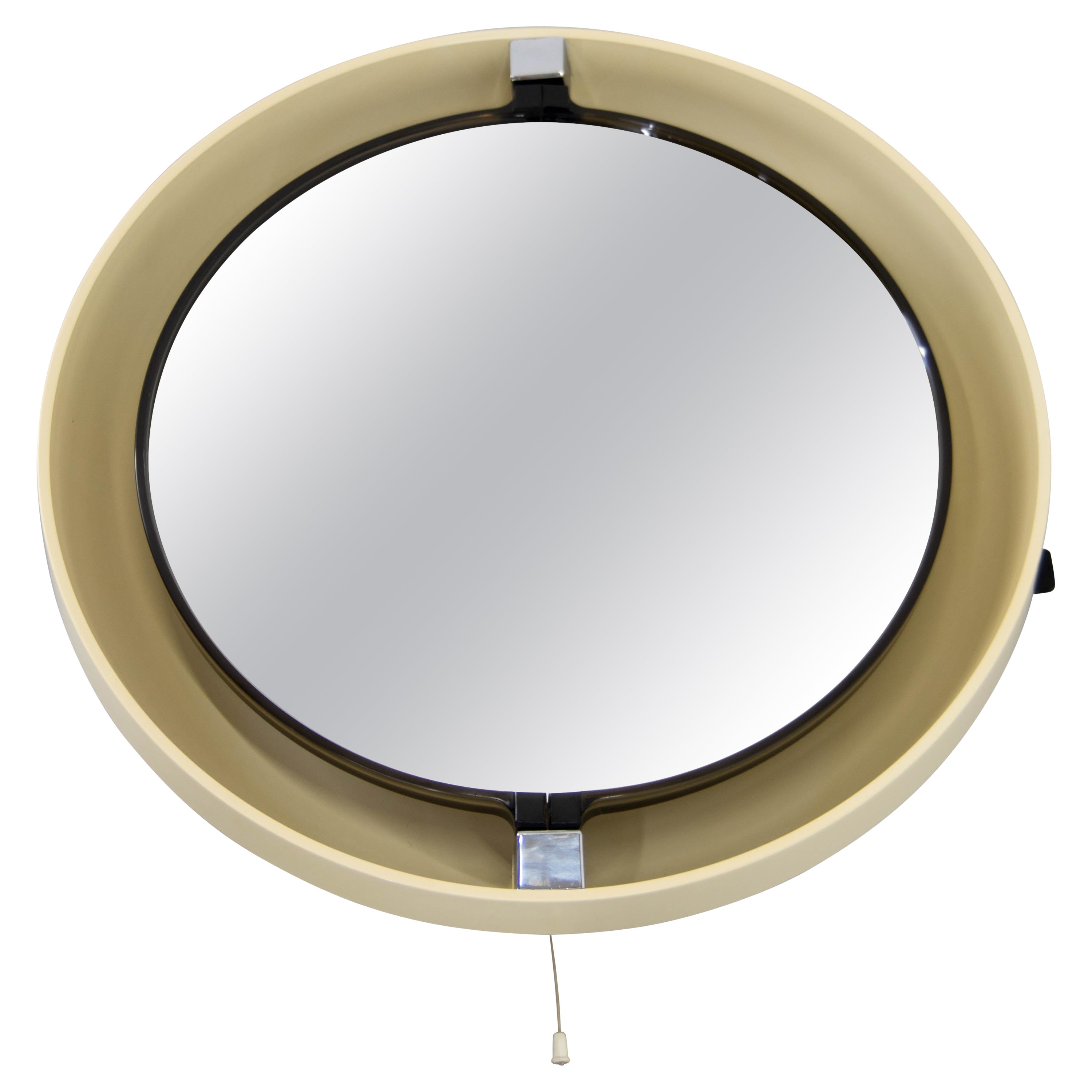 Space Age Wall Mirror with Backlight, Italy, 1960 at 1stDibs