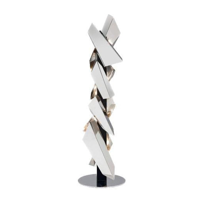 NAHOOR Floor Lamp with Geometric Metal Structure For Sale at 1stDibs
