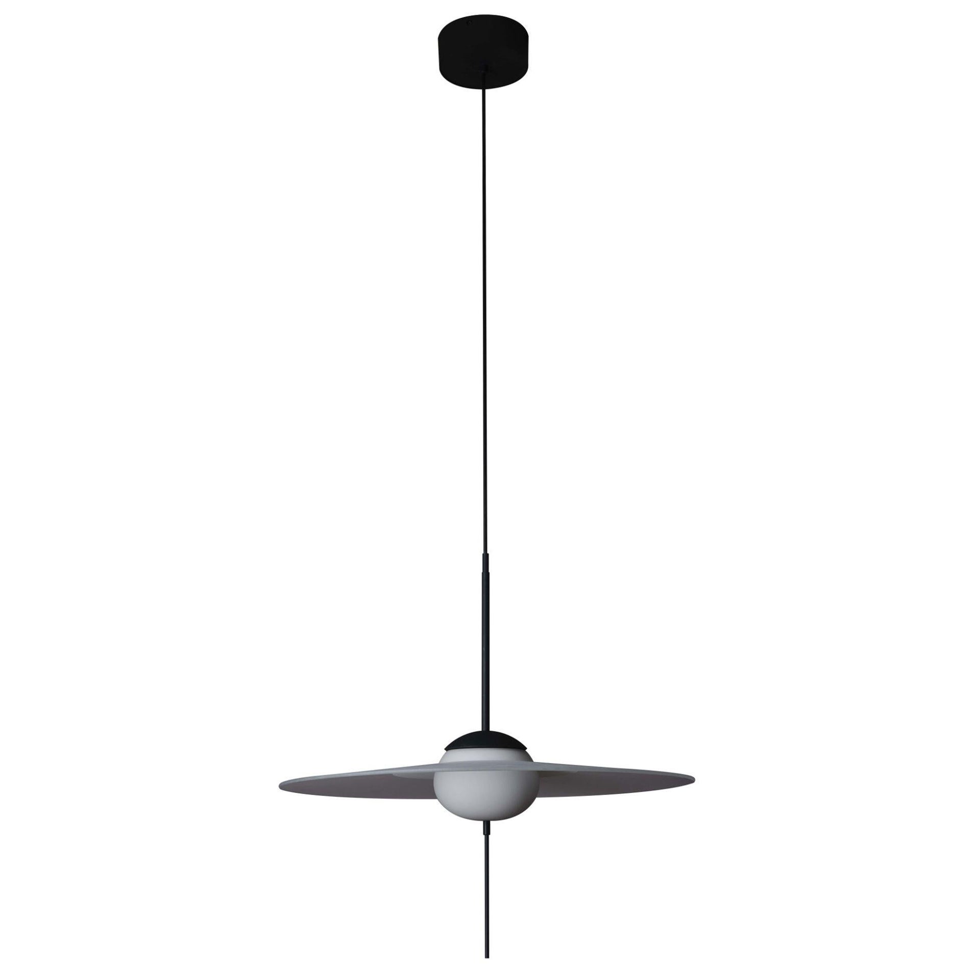DCW Editions Mono M600 Pendant Lamp in Dark Grey Aluminum and Glass by Vantot For Sale at 1stDibs