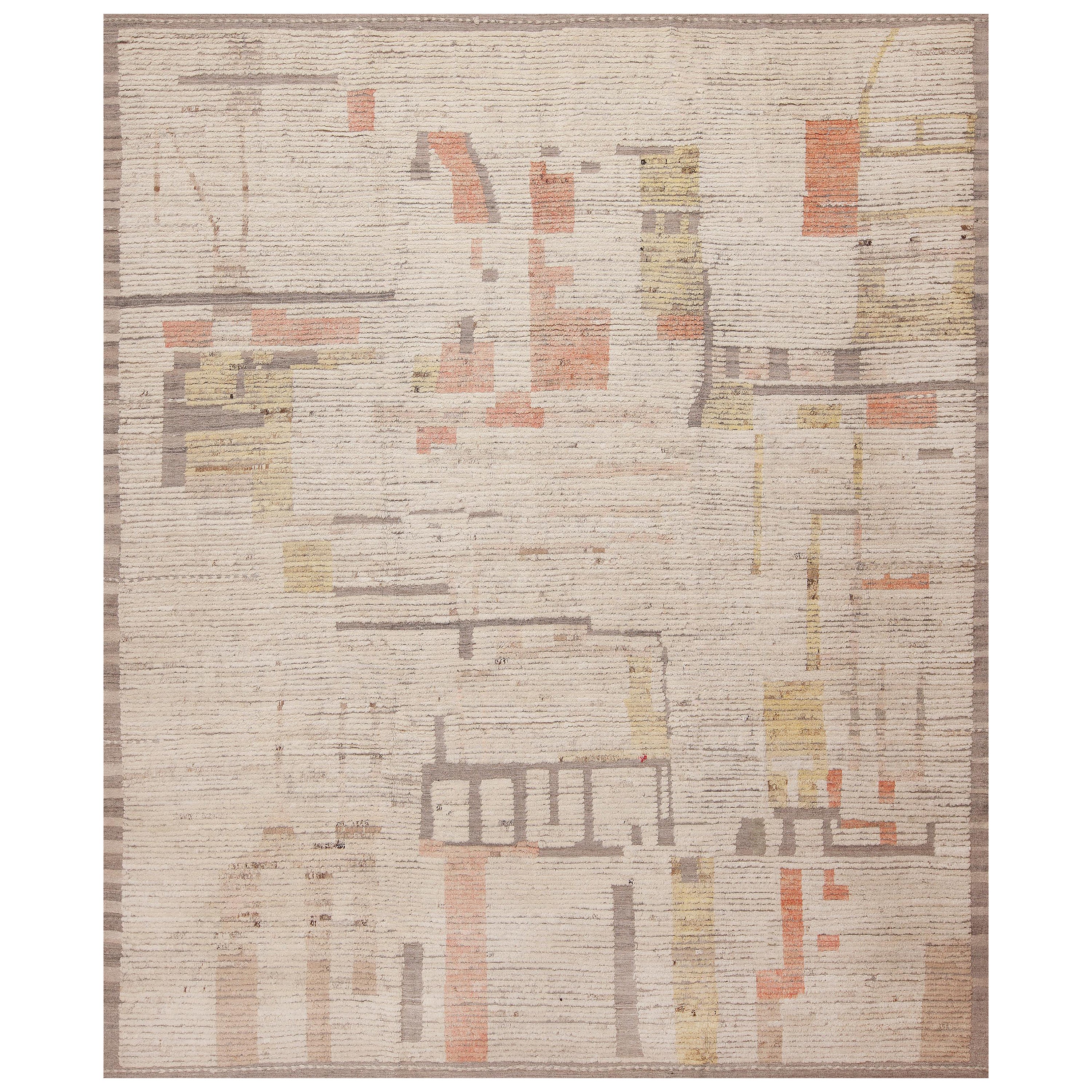 Nazmiyal Collection North African Inspired Modern Geometric Neutral Rug ...