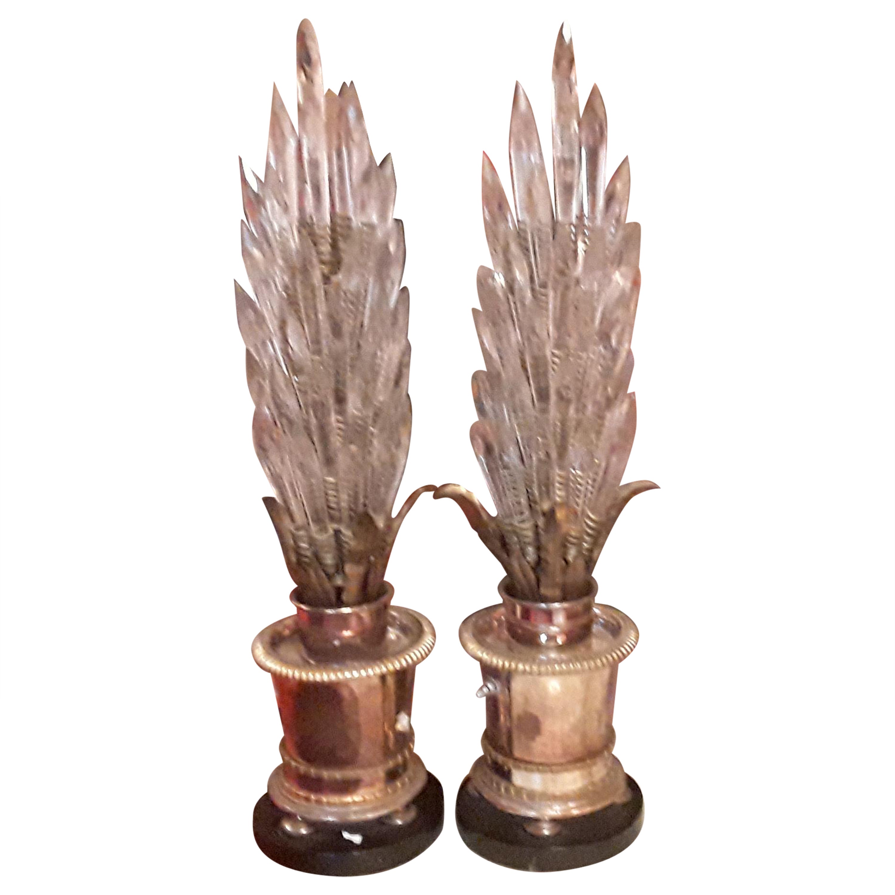 Pair 1940's Hollywood Regency Crystal Tree Tower Table Lamps For Sale ...