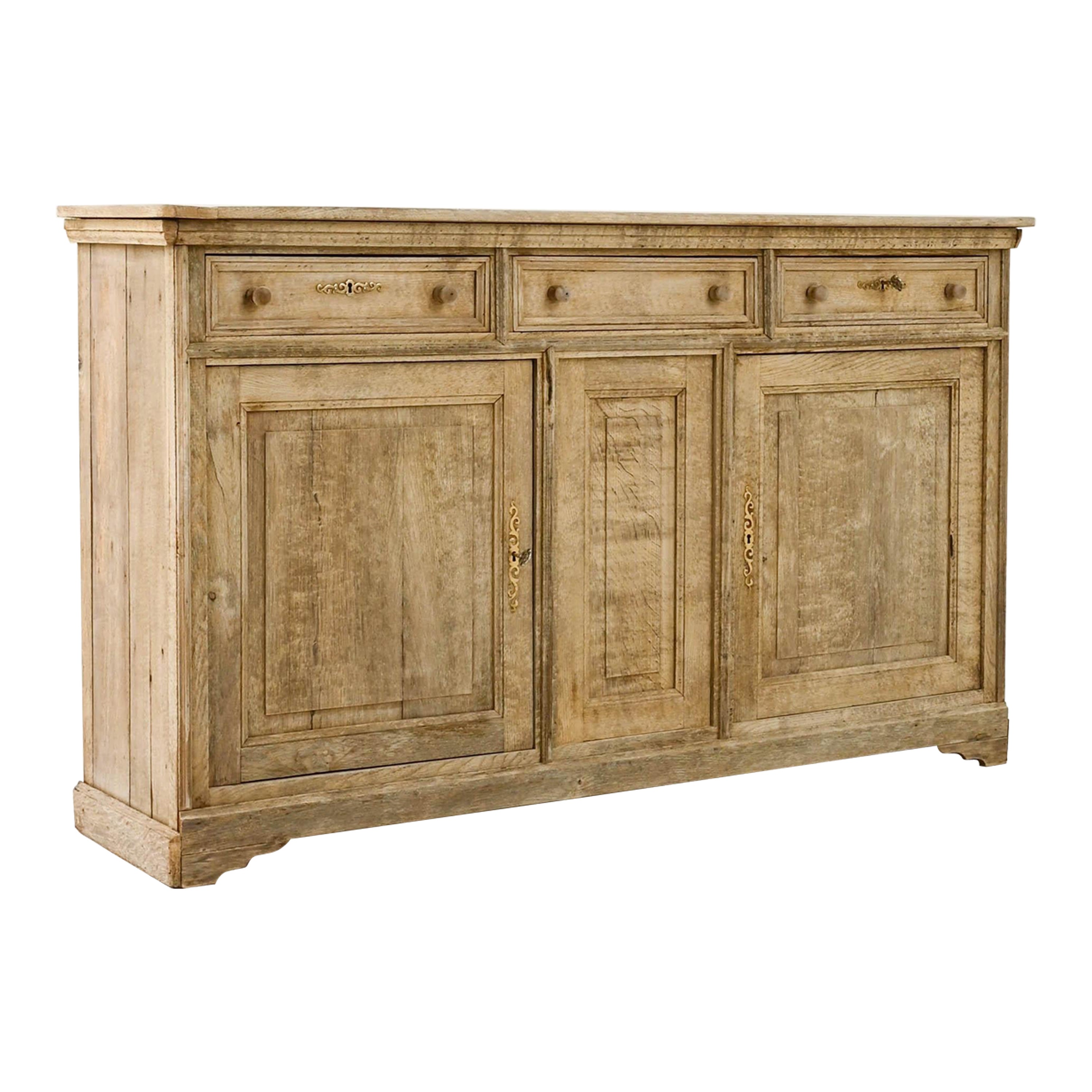 19th Century French Provincial Oak Buffet at 1stDibs