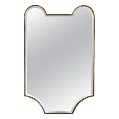 Mid-Century Brass Shield Mirror at 1stDibs | shield shaped mirror
