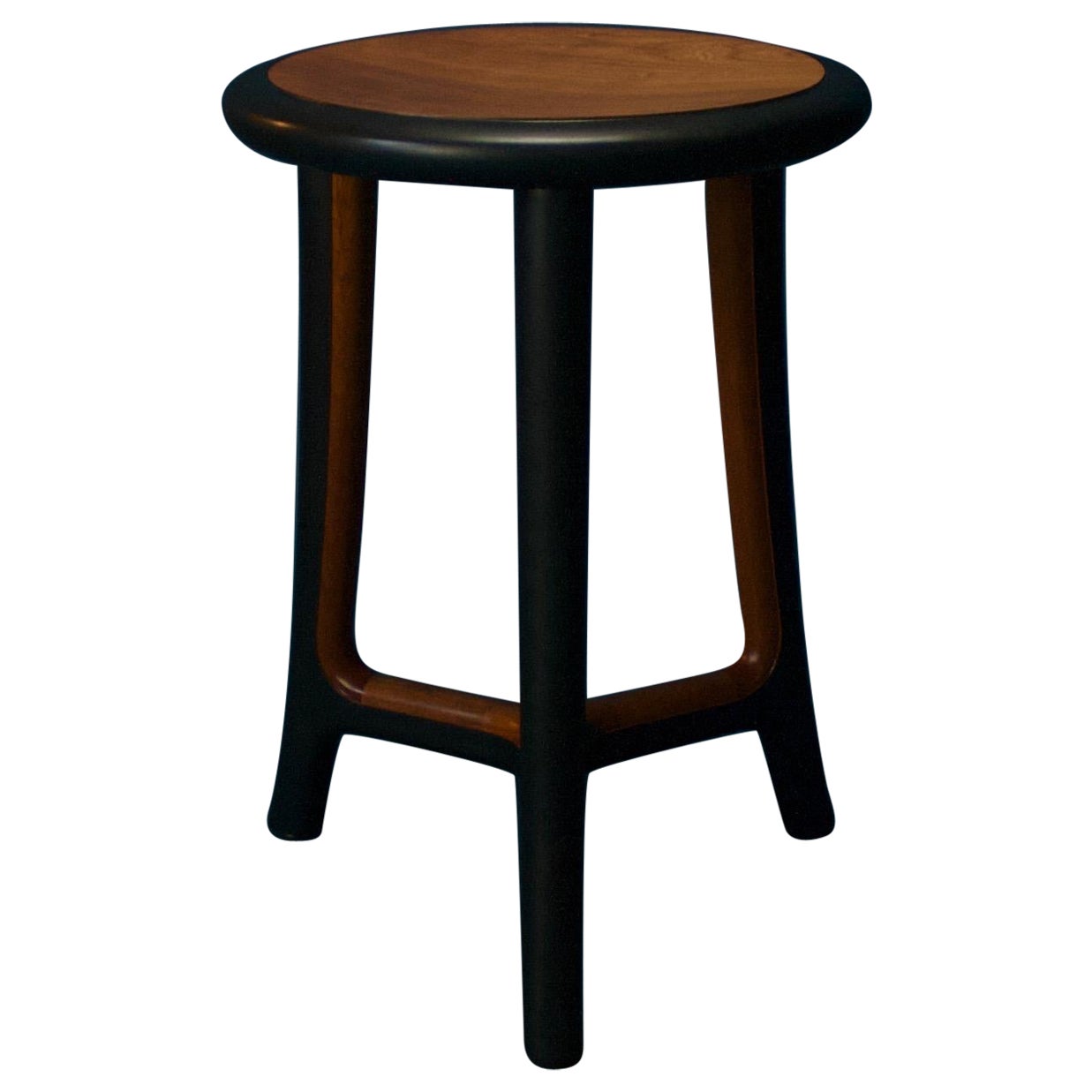 Sculptural Button Stool in Cherry and Black For Sale at 1stDibs