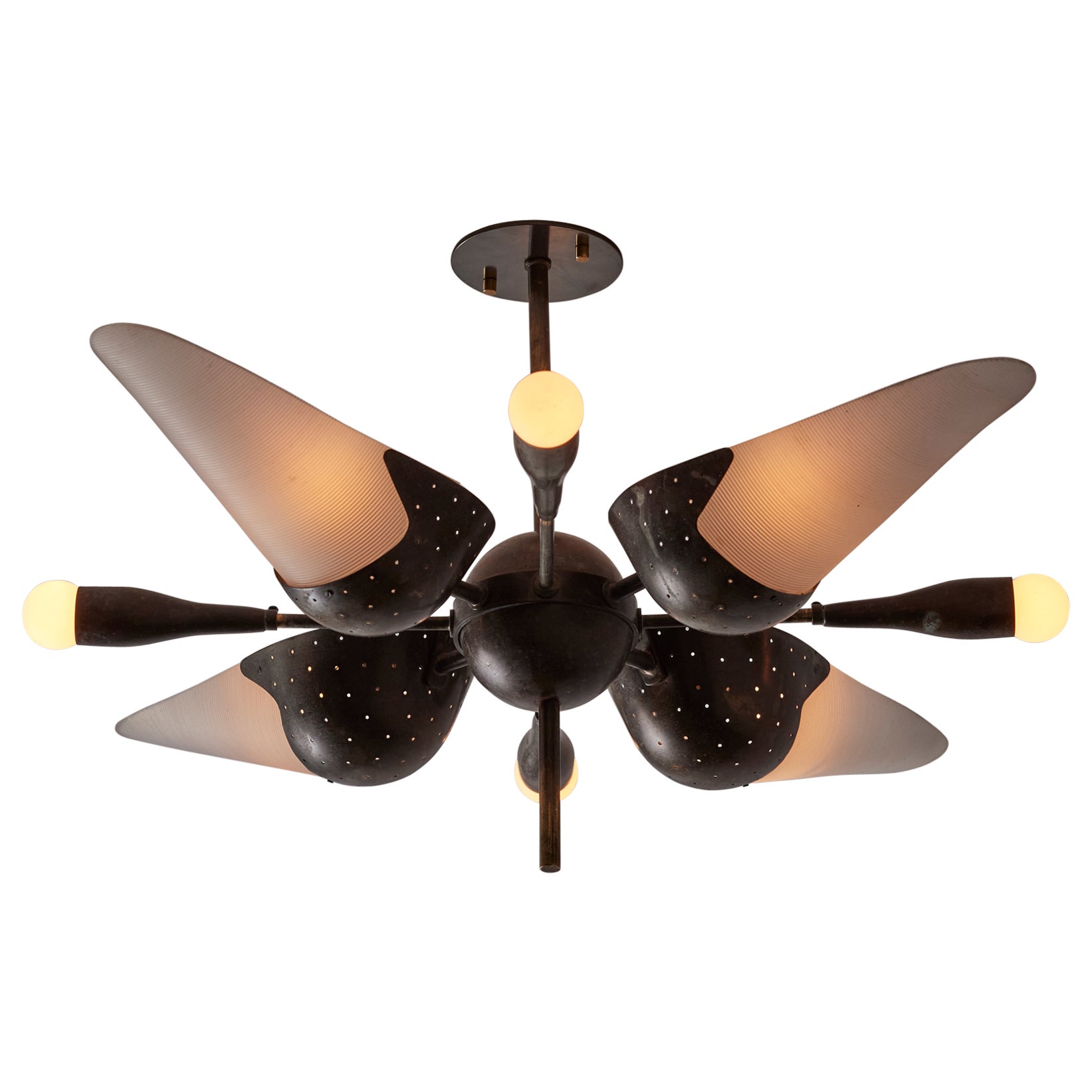 Rare Flush Mount by Kobis and Lorens For Sale at 1stDibs