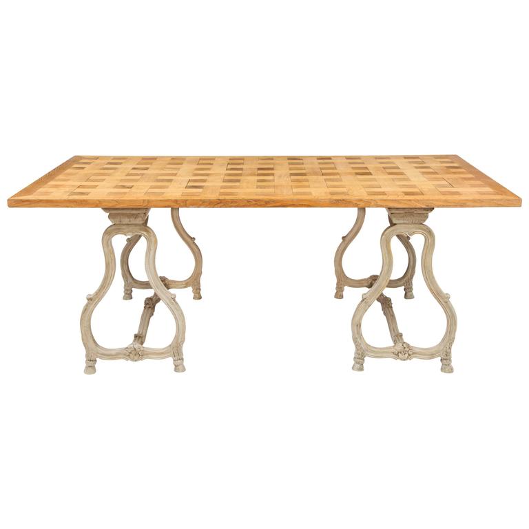 French Trestle Table in the Regence Taste at 1stDibs