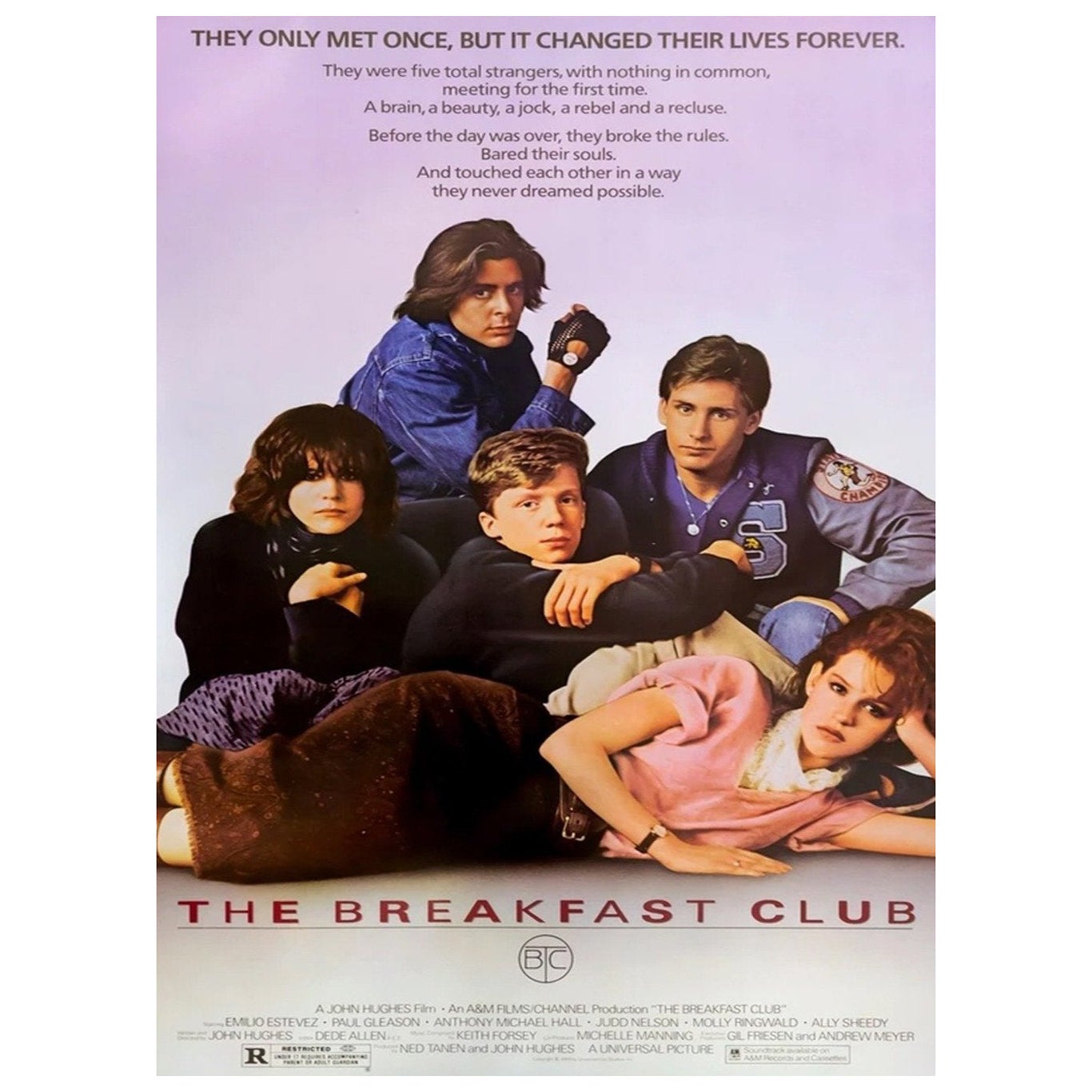 1985 The Breakfast Club Original Vintage Poster For Sale at 1stDibs