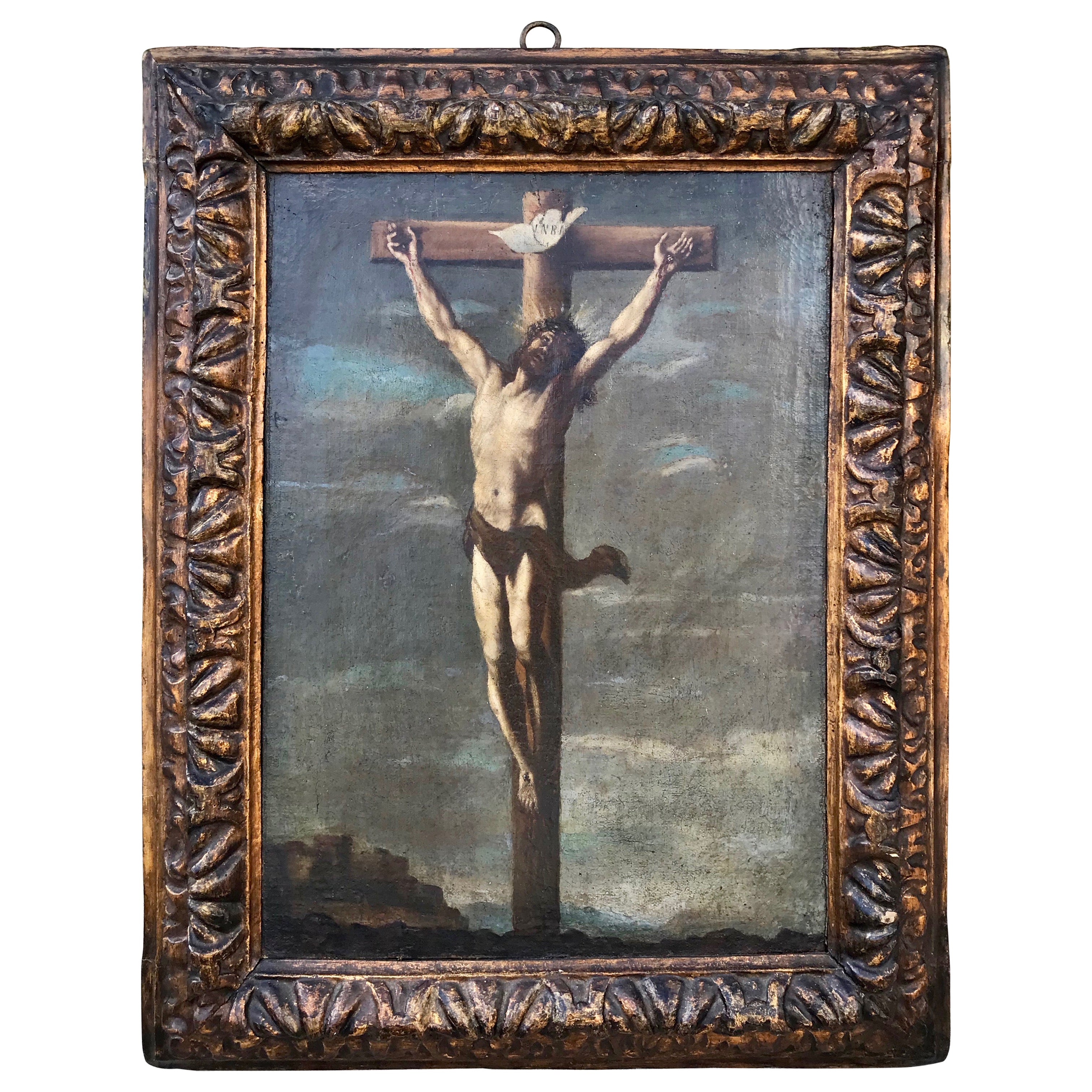 17th Century Old Master Oil Painting Crucifixion of St Peter For Sale at 1stDibs