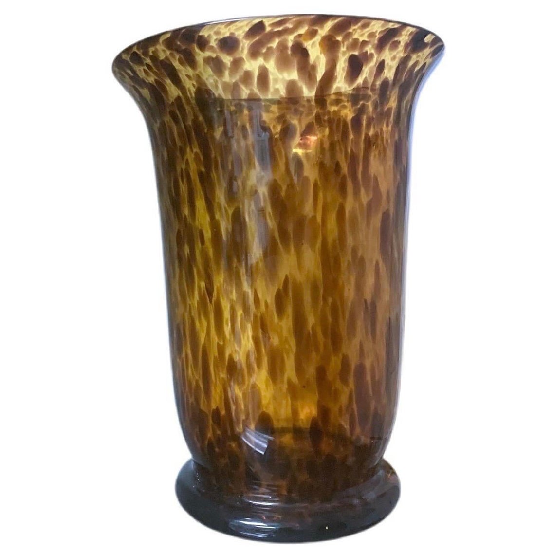 Vintage Murano Style Tortoise Shell Vase For Sale at 1stDibs