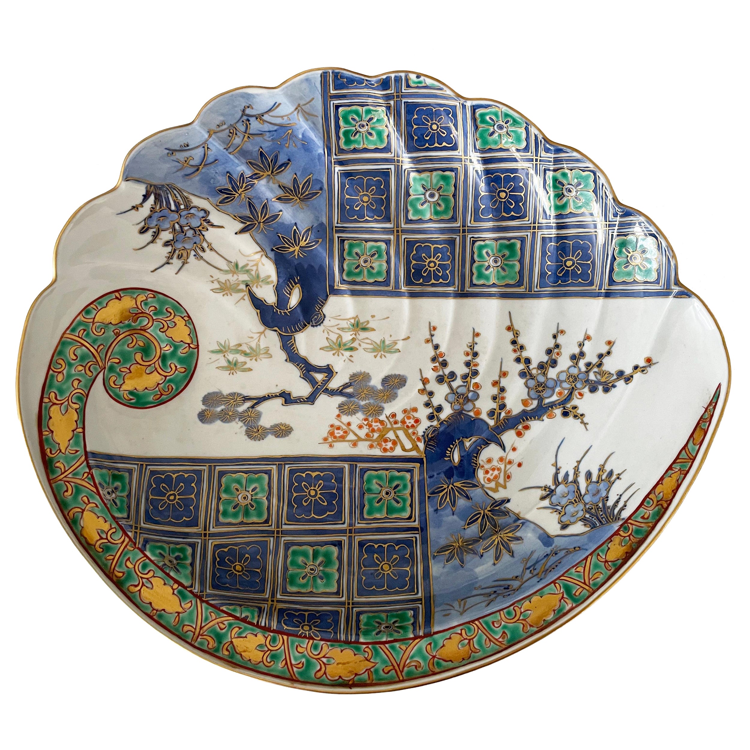 Japanese Blue and White Decorated Porcelain Plate, Meiji Period (1868 ...