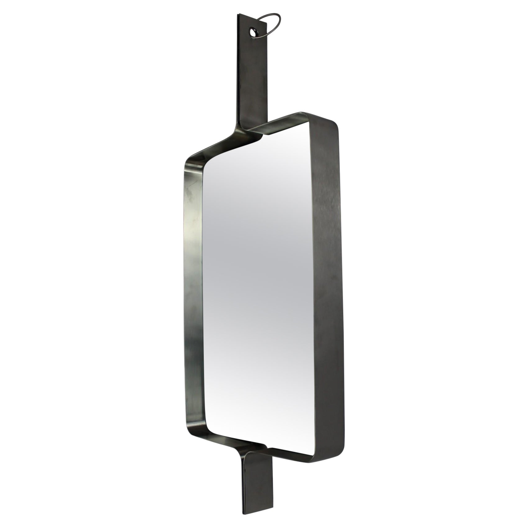 Xavier feal steel brushed rectangular mirror at 1stDibs