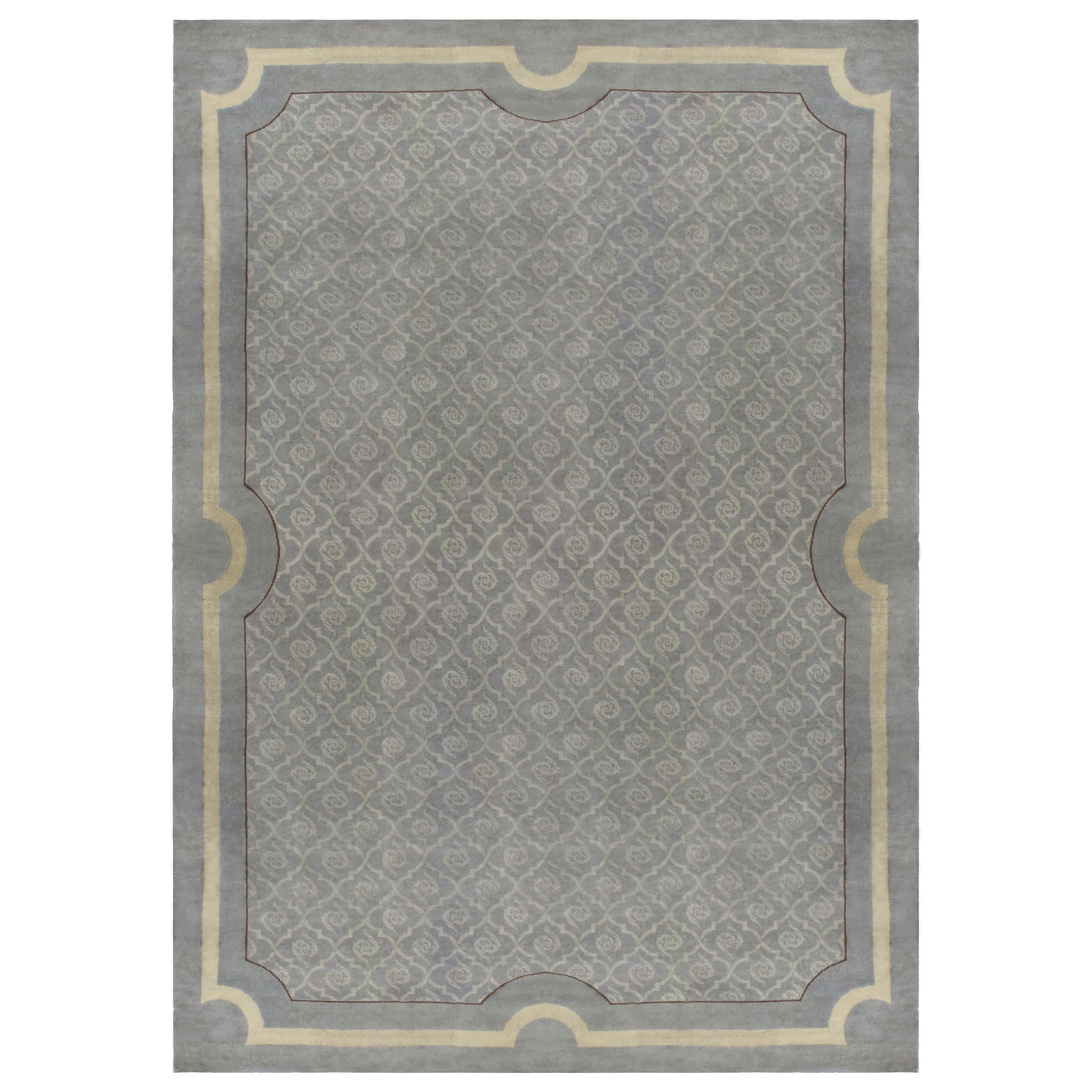 Vintage French Art Deco Wool Rug by D.i.M. For Sale at 1stDibs