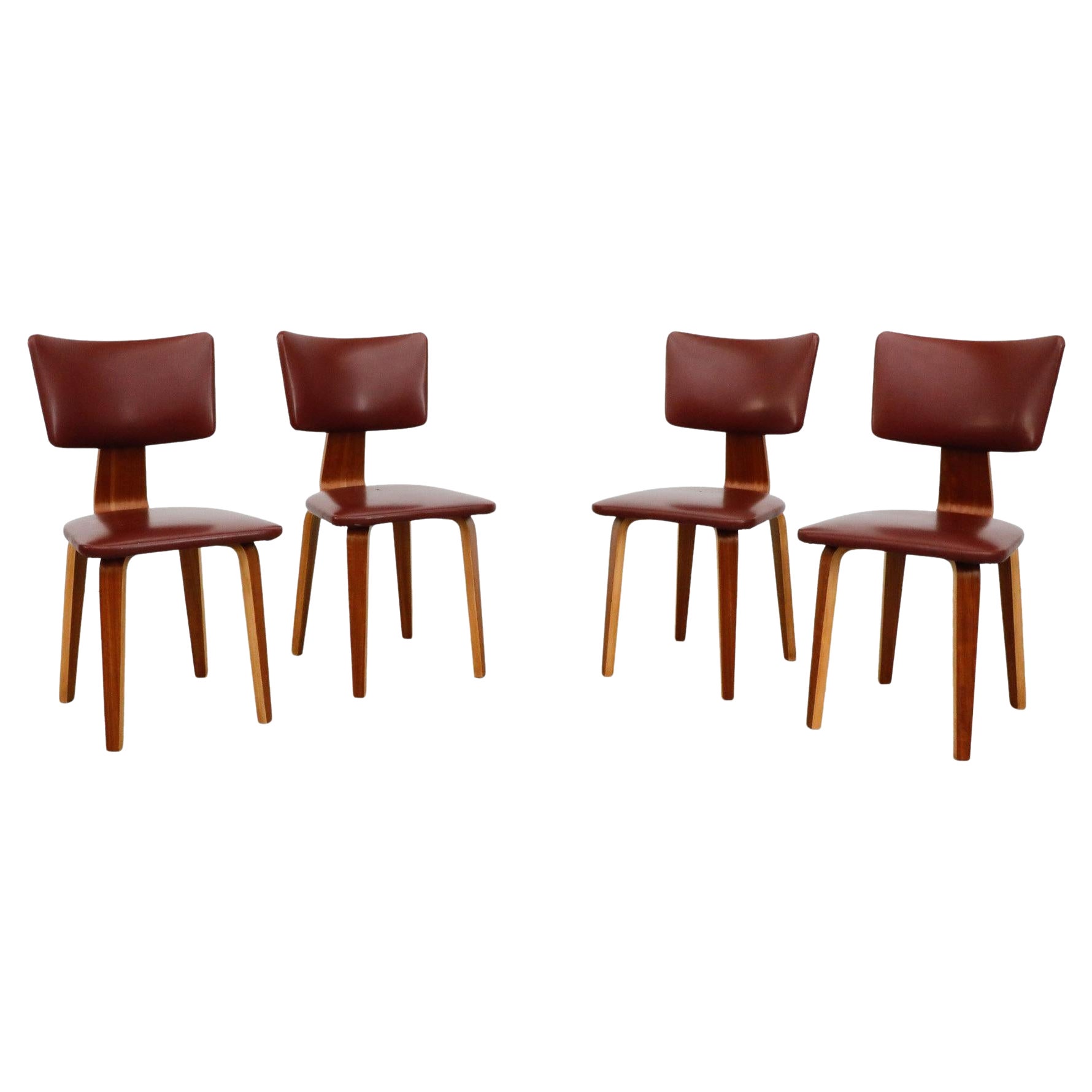 Set of Four Castelijn ‘Harmonica’ Dining Chairs by Mazairac and ...