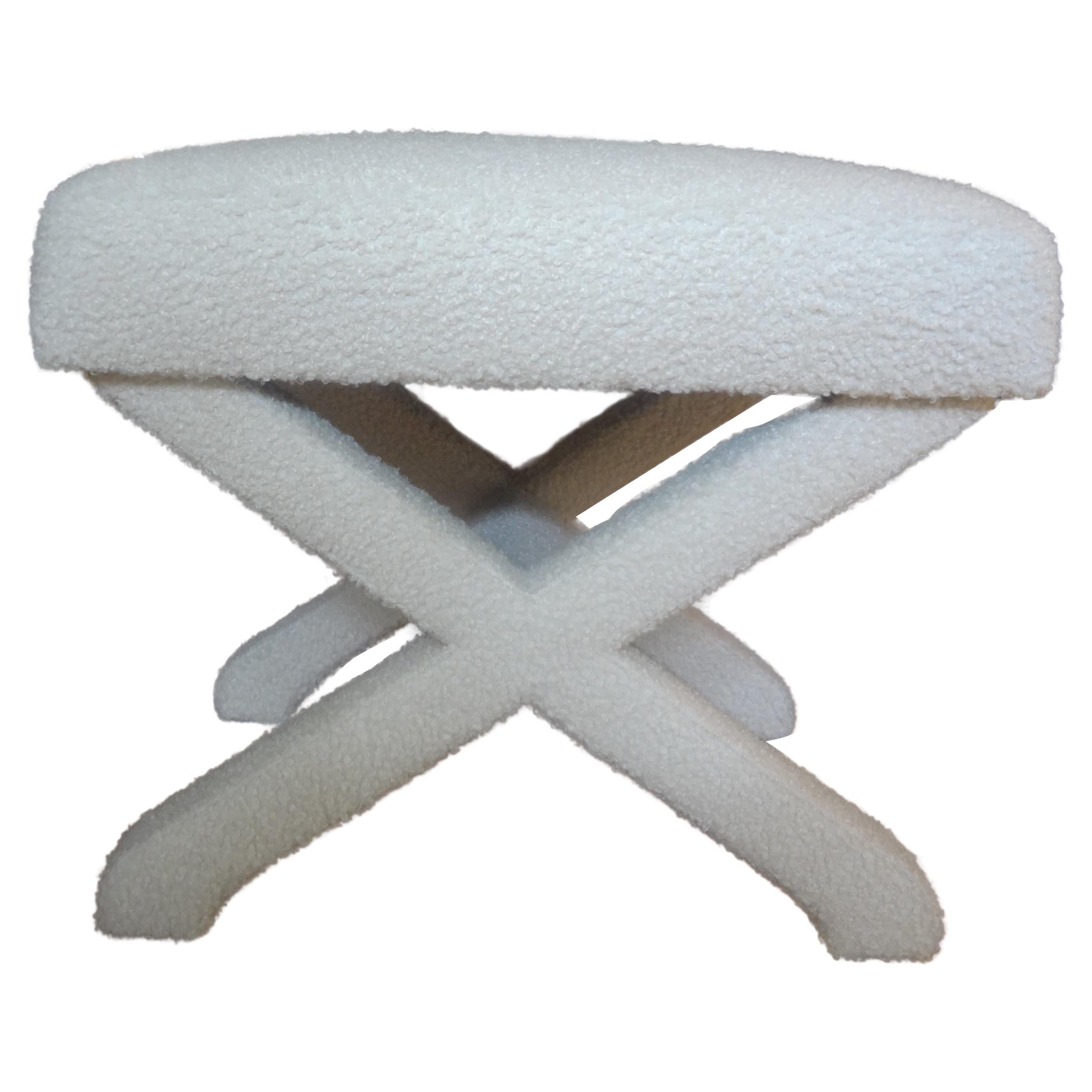 Lovely Pair of Midcentury X-Base Ottoman Stools by Billy Baldwin For ...