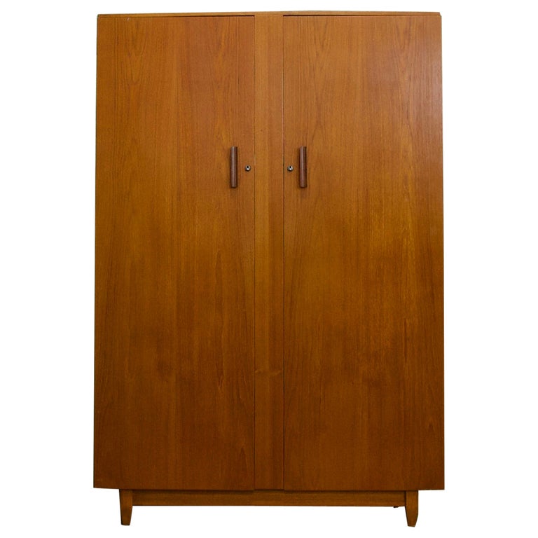 Mid Century Teak Tambour Wardrobe from Austinsuite 1960s