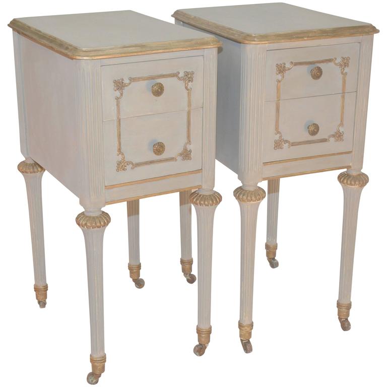 Pair of Neoclassical Nightstands at 1stDibs