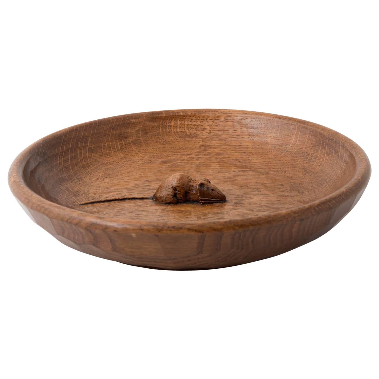 Early Robert Mouseman Thompson Oak Bowl at 1stDibs