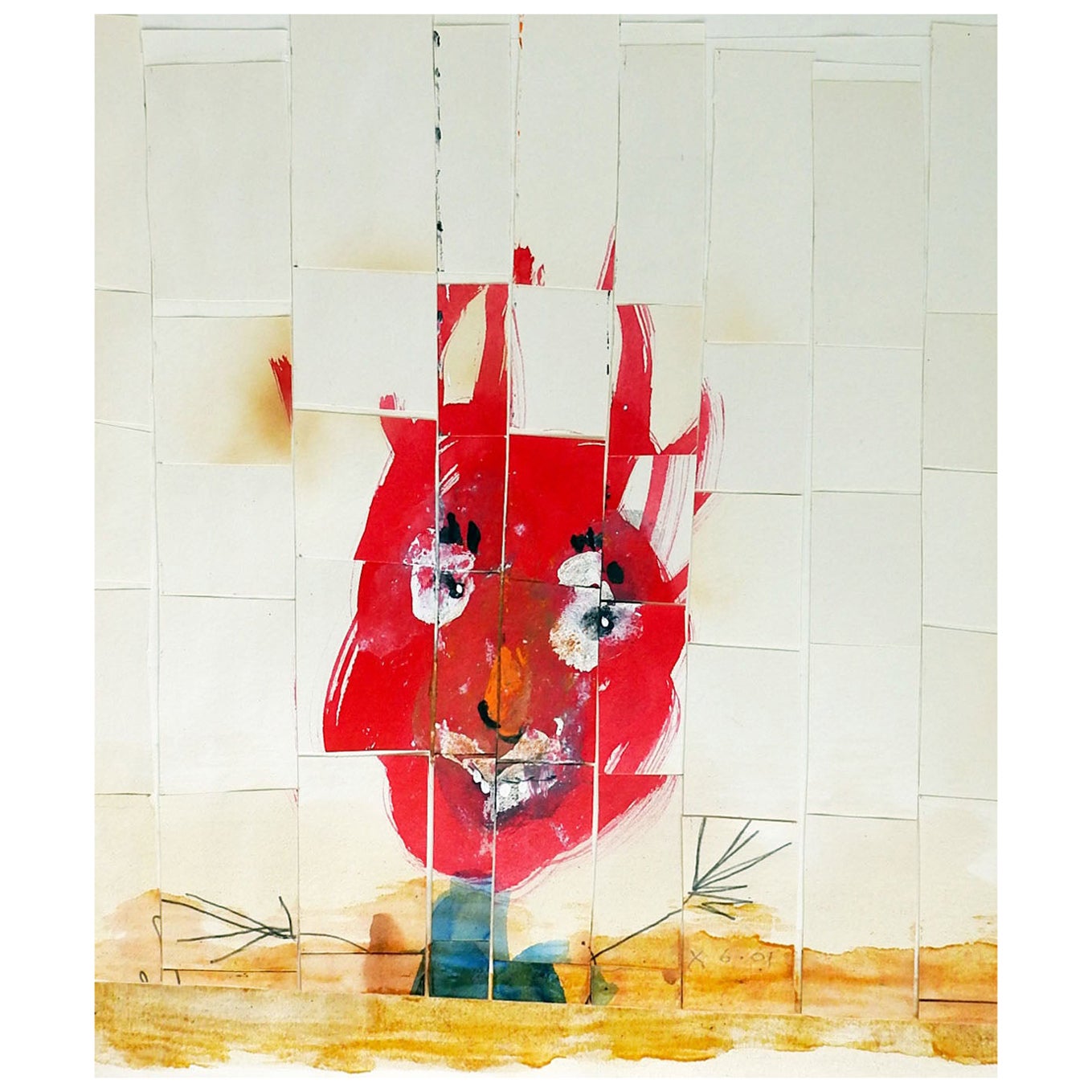 Stephen Edlich Colossal 7 3/4 Foot Mixed Media Framed Collage at ...