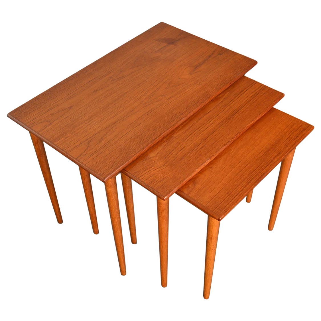 Three Rasmus Solberg Westnofa Midcentury Danish Modern Teak Nesting ...