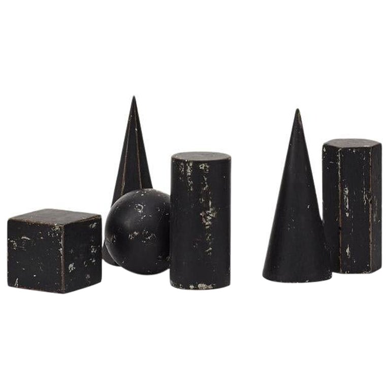 Set of painted geometry models, UK 20th Century For Sale at 1stDibs