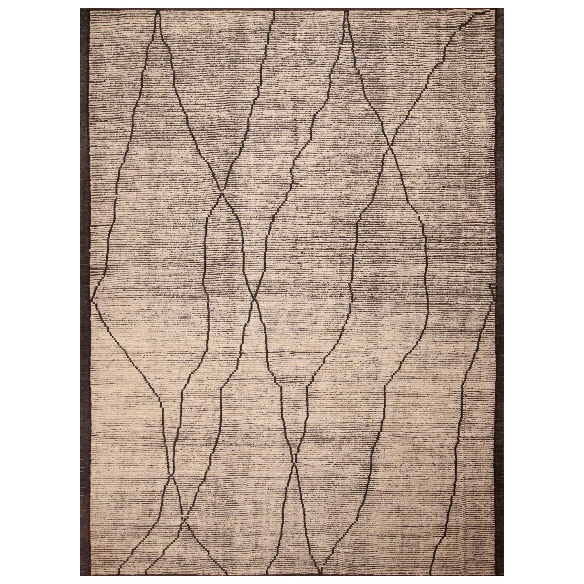 Nazmiyal Collection Cream Tribal Nomadic Abstract Modern Area Rug 11' x ...