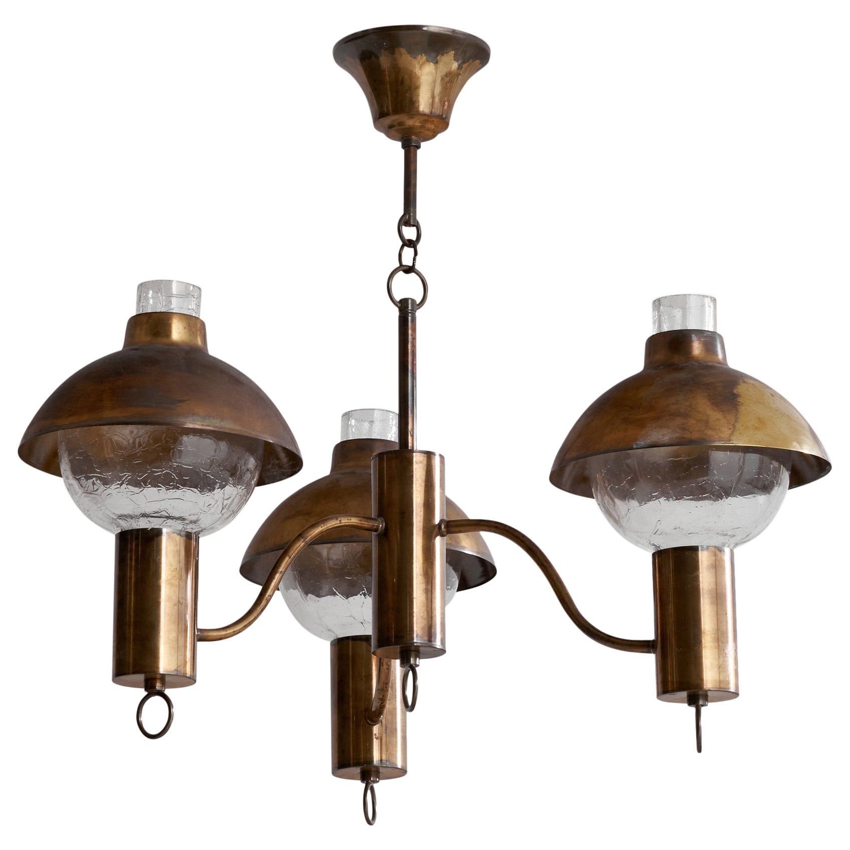 Swedish Glass Chandelier For Sale at 1stDibs