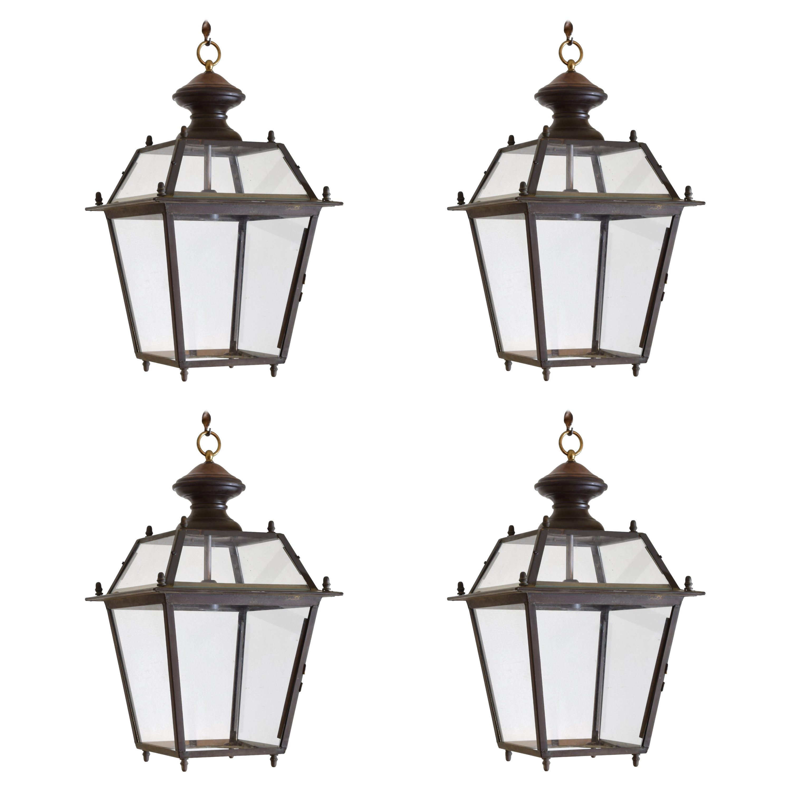 Italian Brass and Metal Hexagonal Lantern, 2nd quarter 19th century For ...