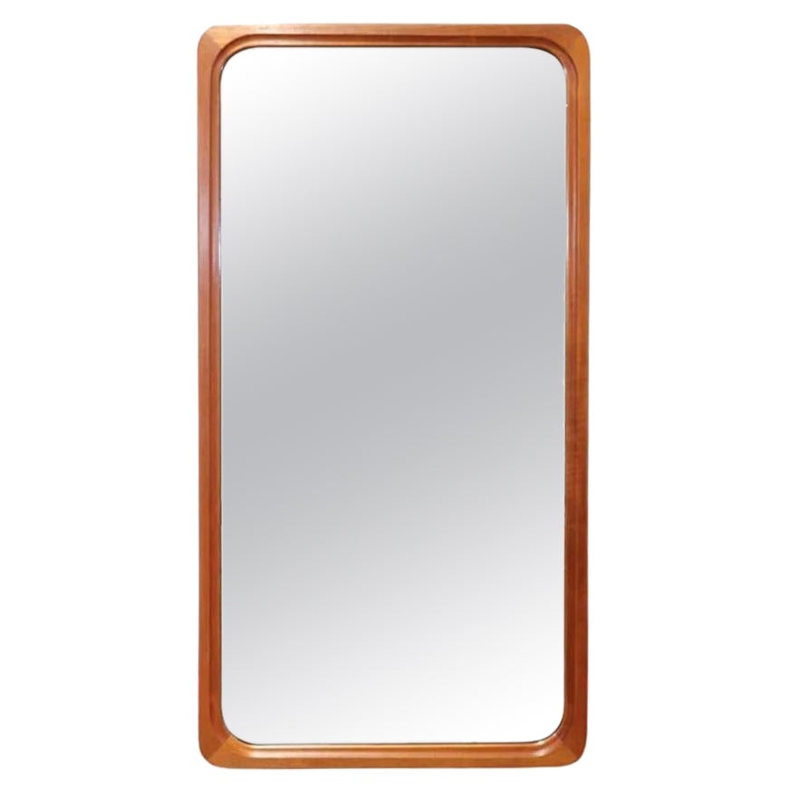 Mid Century Modern Vintage Teak Framed Mirror Danish Style For Sale at ...