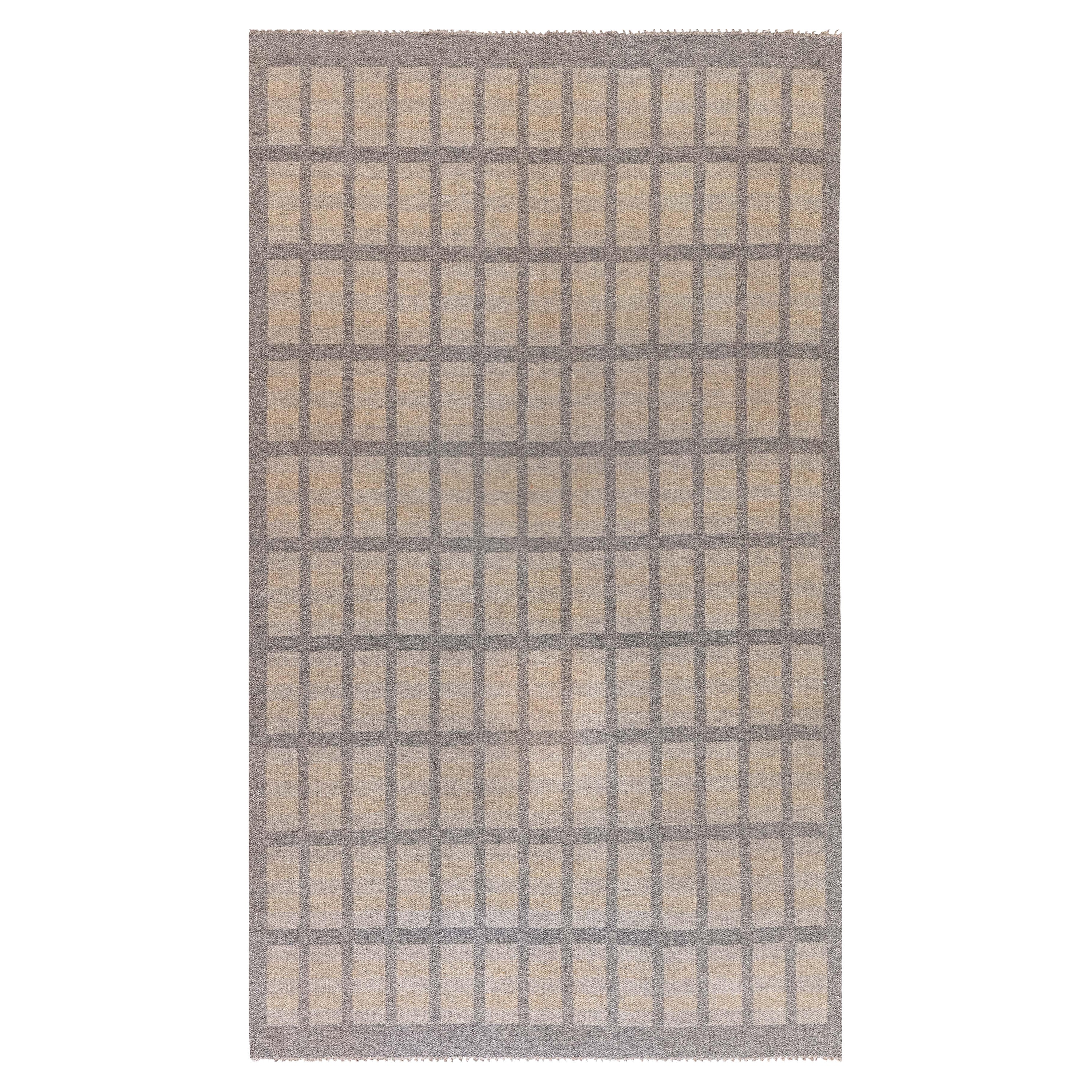 Swedish Double Sided Flat Weave Area Rug For Sale at 1stDibs