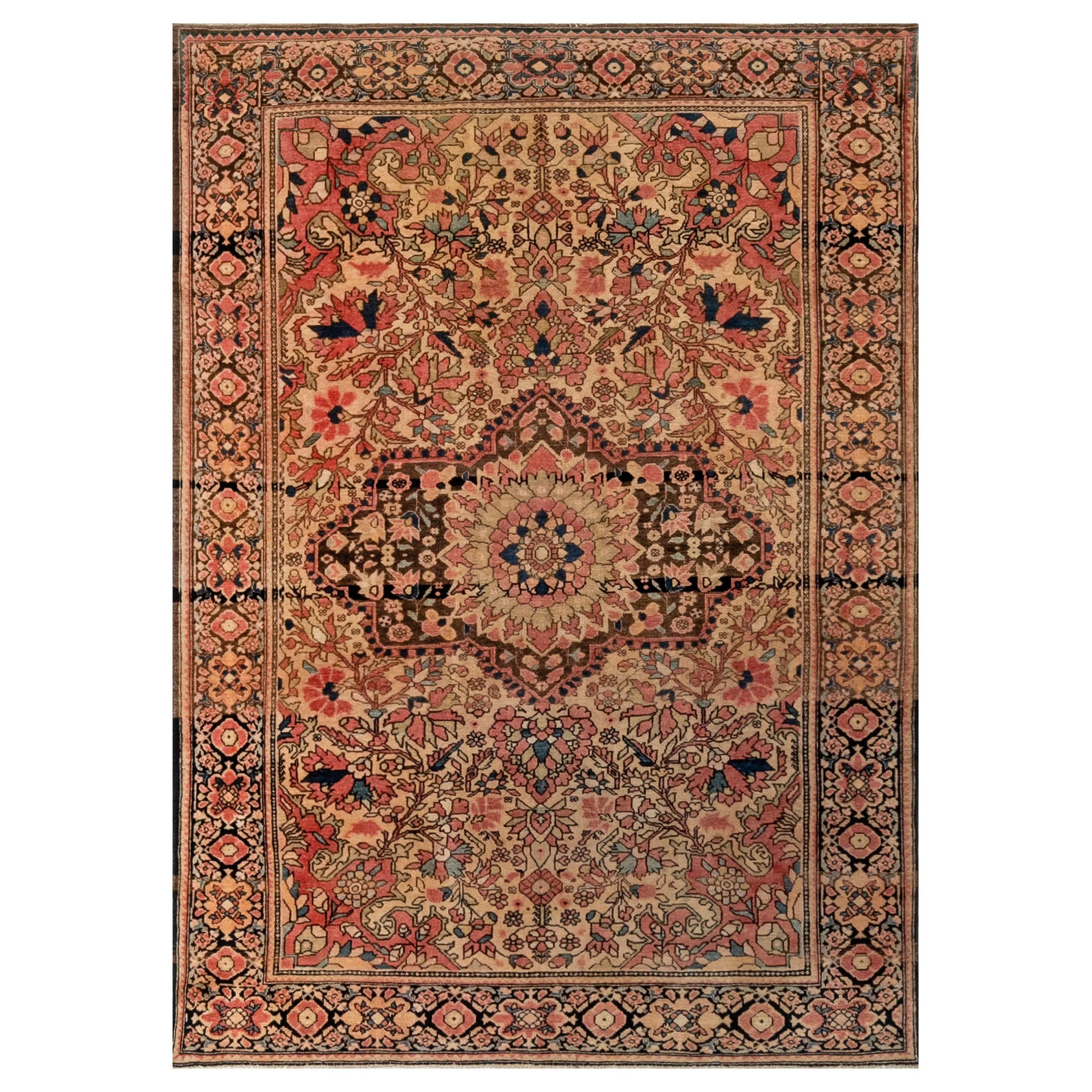 Antique Persian Tabriz Handmade Wool Rug For Sale at 1stDibs