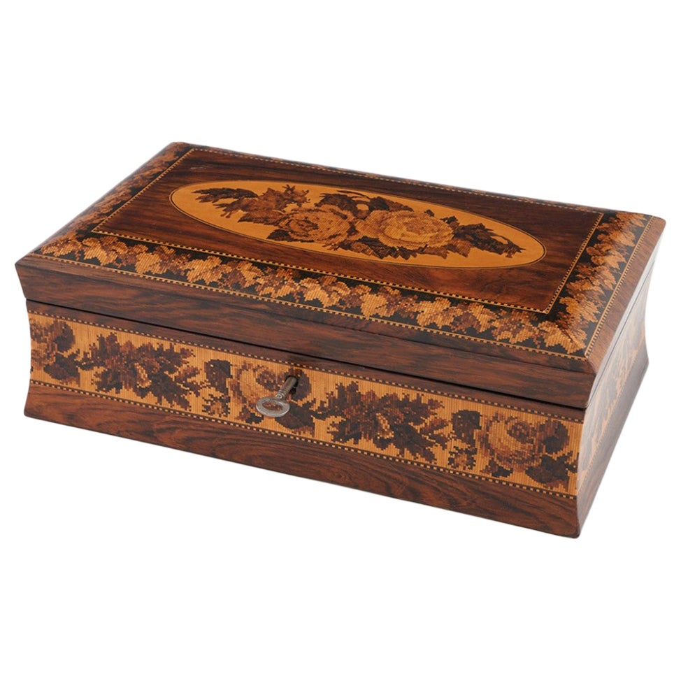 Tunbridge Ware Jewellery Box c1860 For Sale at 1stDibs