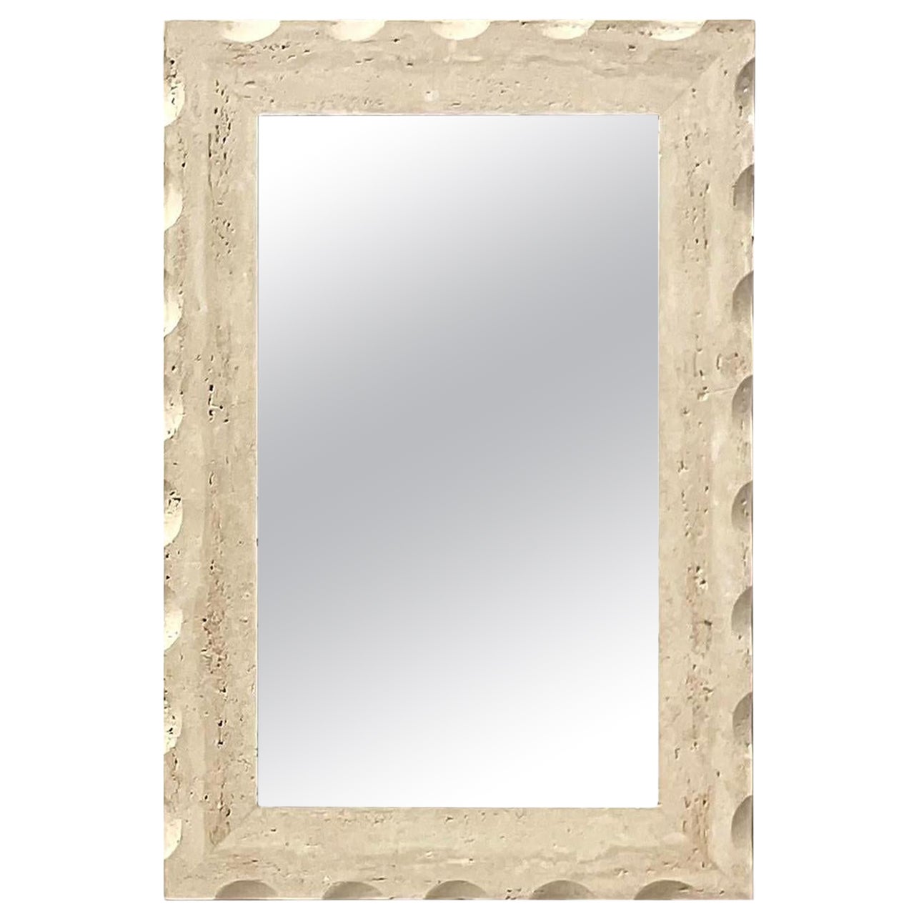 Large Scalloped Mirror at 1stDibs
