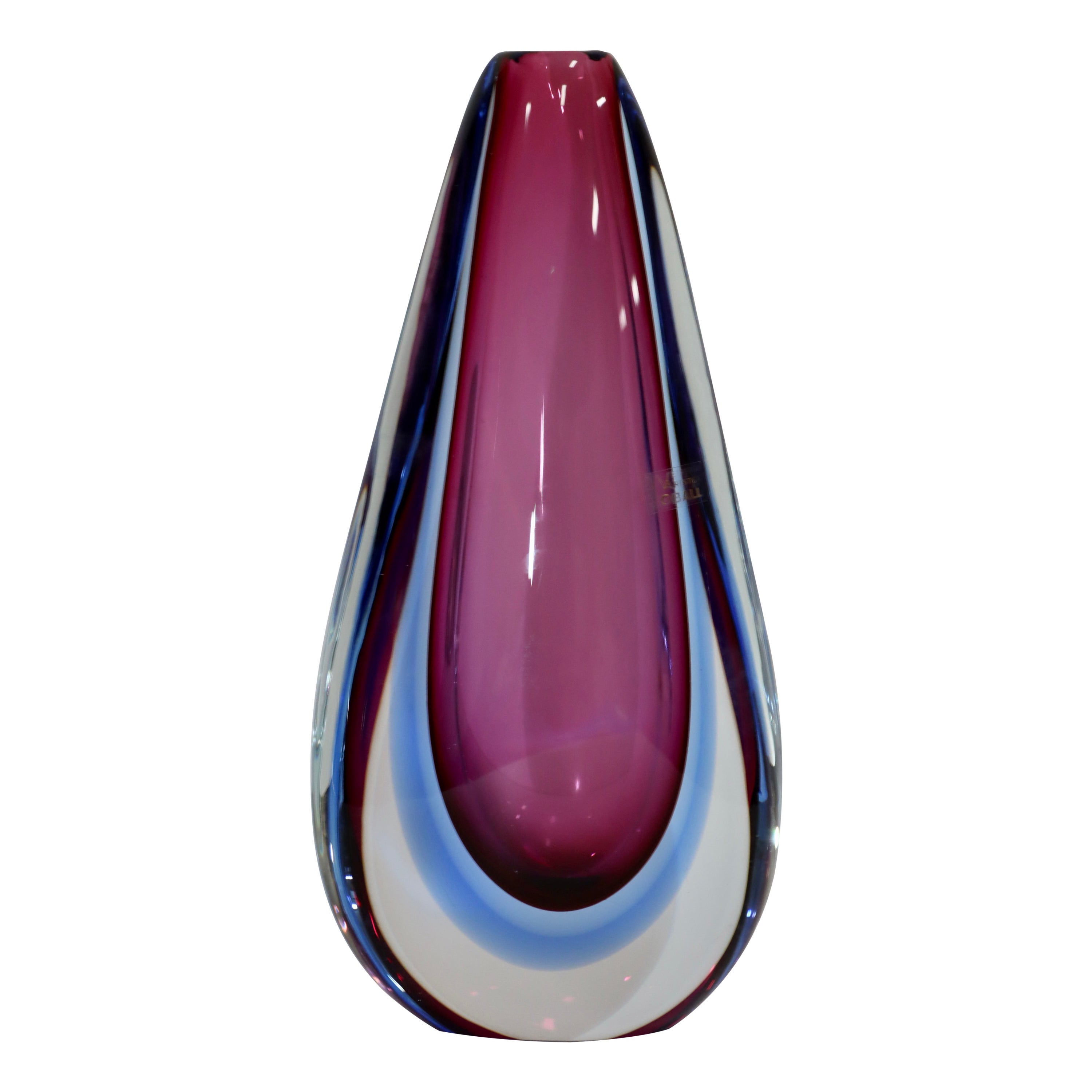 1970's Oball Murano Teardrop Vase For Sale at 1stDibs