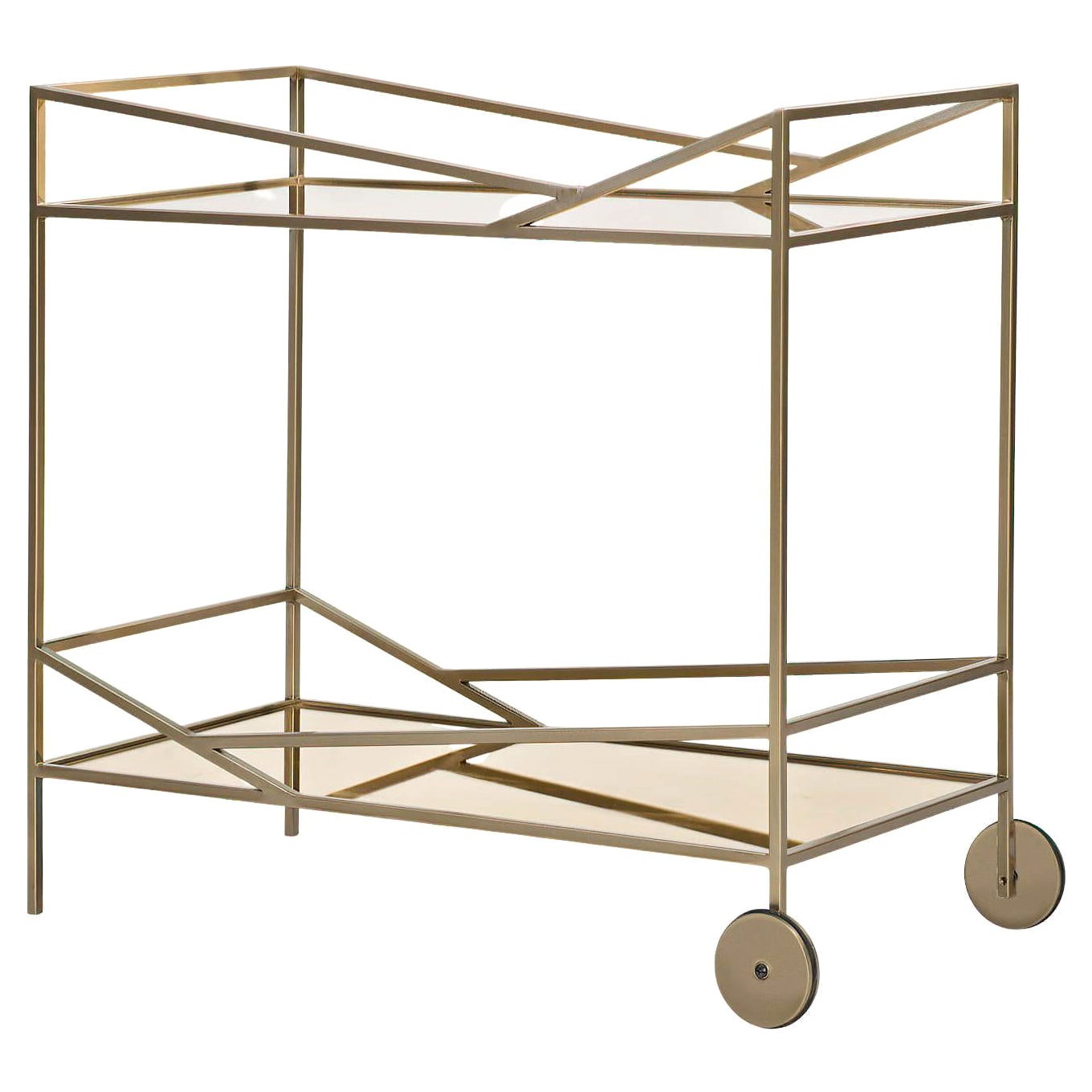 Modern Geometric Bar Cart For Sale at 1stDibs