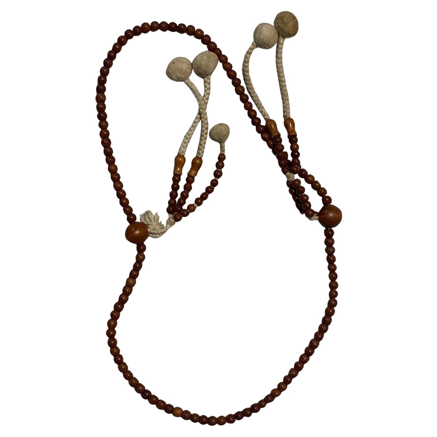 Japanese Temple Shrine Buddhist Monk Juzu Prayer Wood Beads Mala Rosary ...