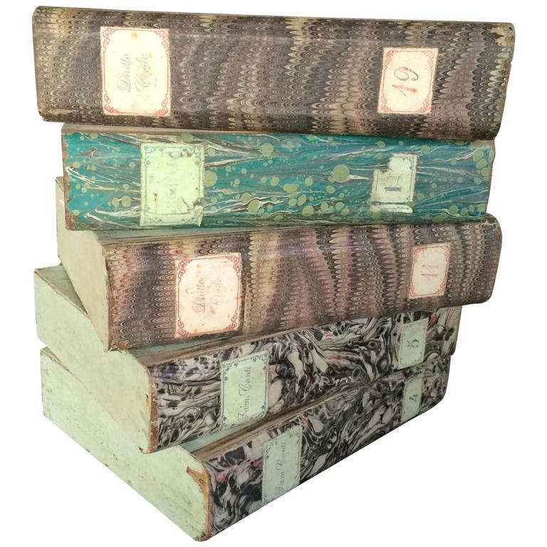 Italian Marbelized Document Boxes at 1stDibs