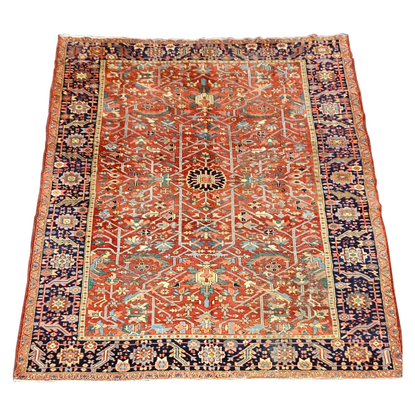 Antique Heriz Serapi Circa 1900s Excellent Condition For Sale at 1stDibs