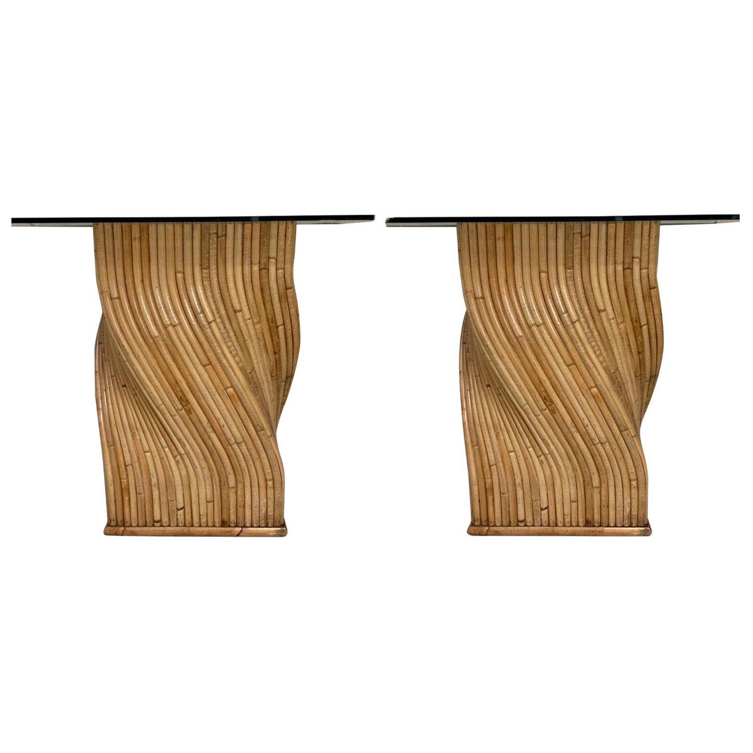 Organic Modern Pencil Bamboo Table Bases / Pedestals / Console Tables ...